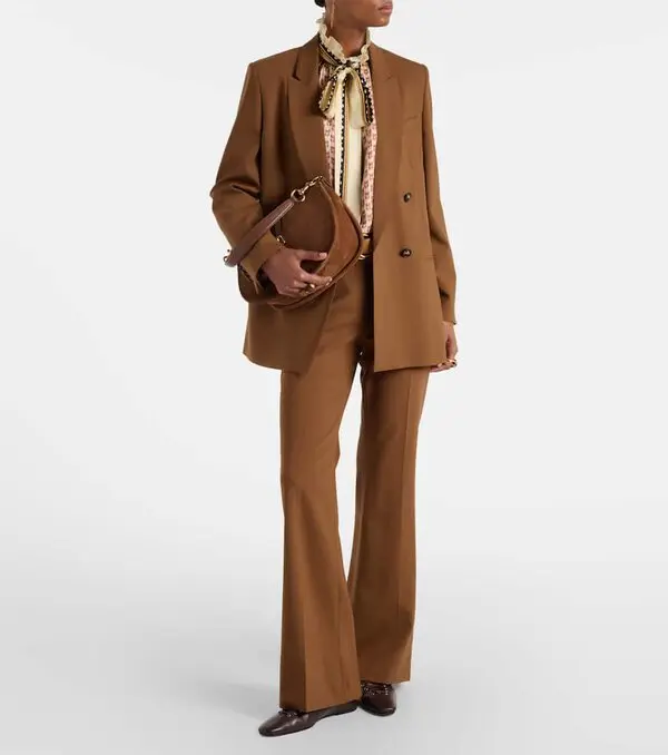 Etro Bootcut Wool-blend Trousers