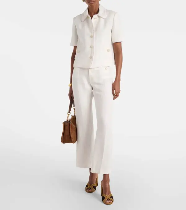 Etro Linen Bootcut Pants
