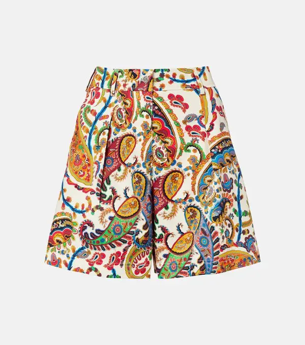 Etro Cotton-blend Jacquard Bermuda Shorts