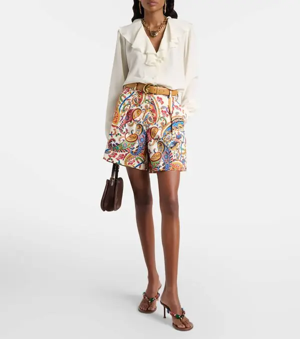 Etro Cotton-blend Jacquard Bermuda Shorts