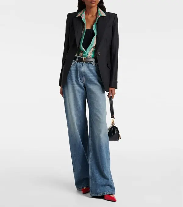 Versace Mid-rise Wide-leg Jeans
