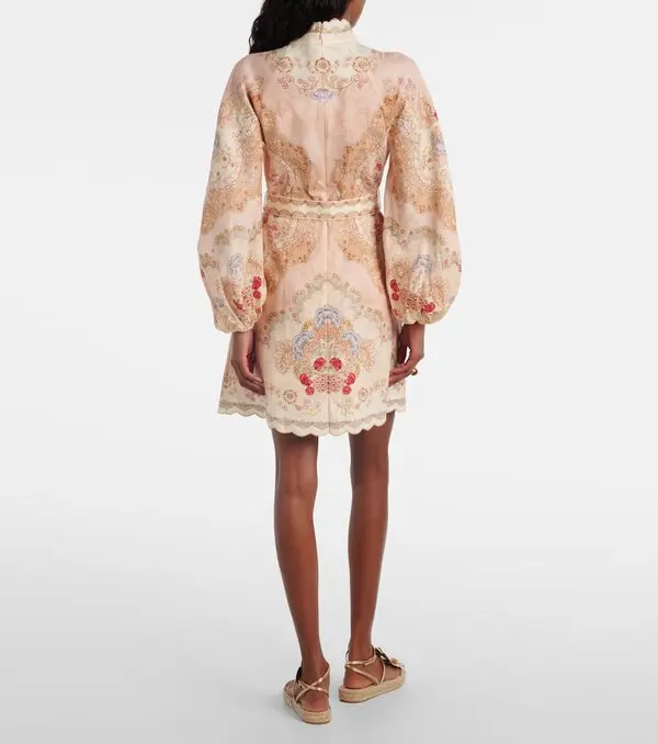 Zimmermann Daylight Printed Linen Minidress