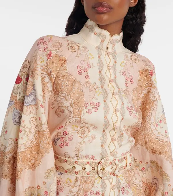 Zimmermann Daylight Printed Linen Minidress