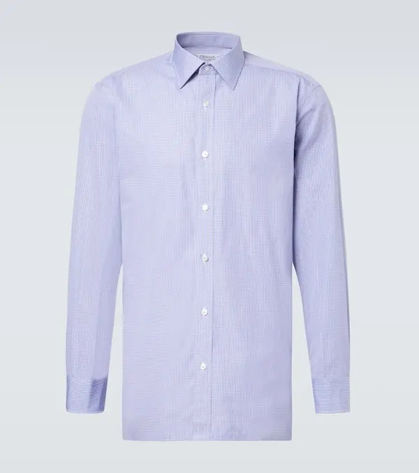 Charvet Checked Cotton Poplin Shirt