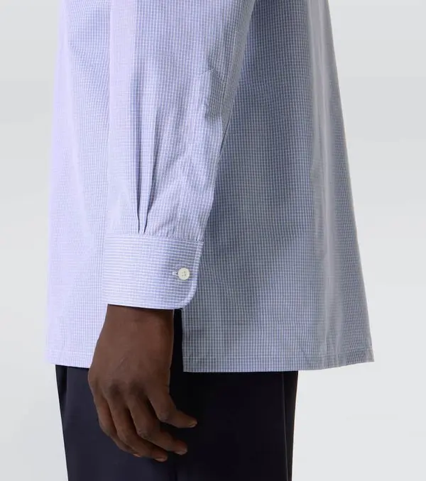 Charvet Checked Cotton Poplin Shirt