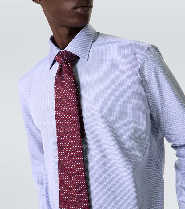 Charvet Checked Cotton Poplin Shirt