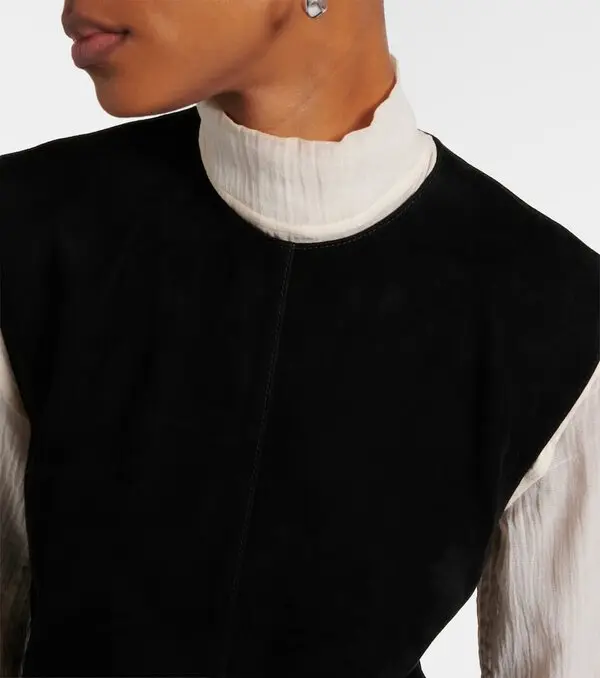 TOTEME Belted Suede Minidress