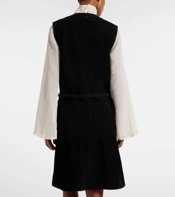 TOTEME Belted Suede Minidress