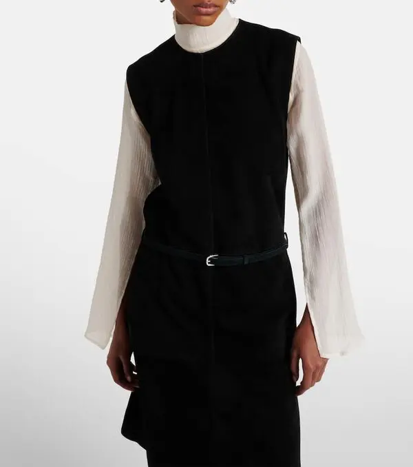TOTEME Belted Suede Minidress