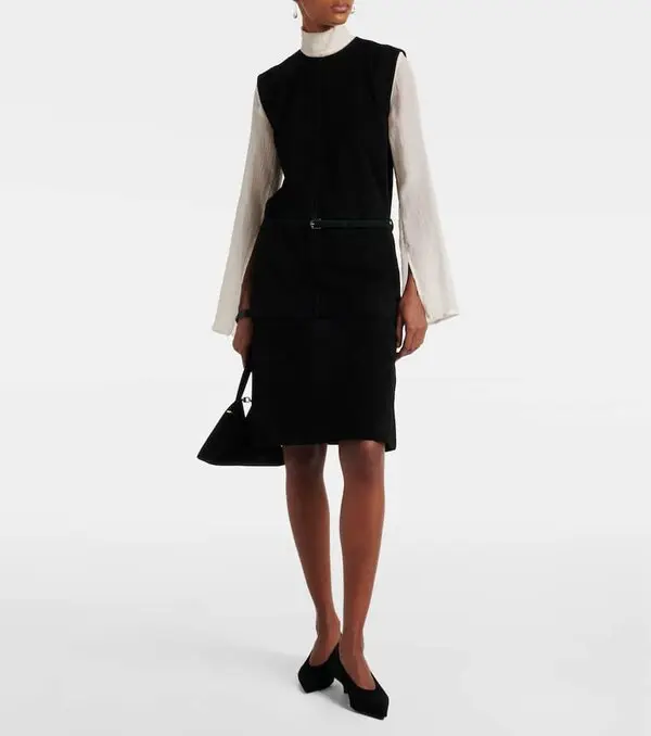 TOTEME Belted Suede Minidress