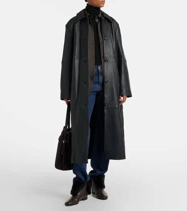TOTEME Shearling-lined Leather Ankle Boots