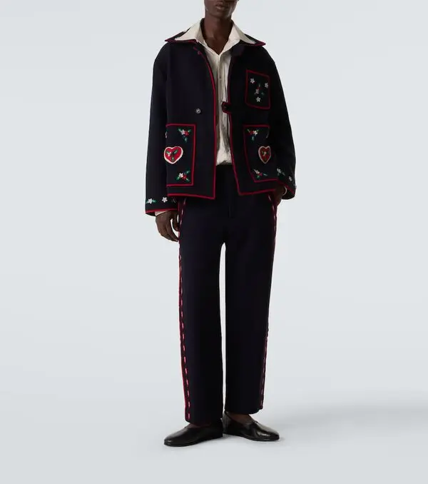 BODE Carroll Embroidered Wool Jacket