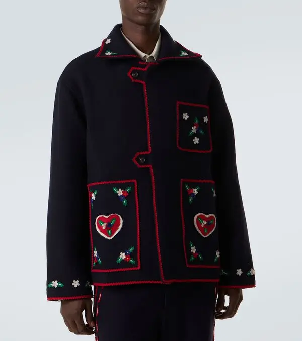 BODE Carroll Embroidered Wool Jacket