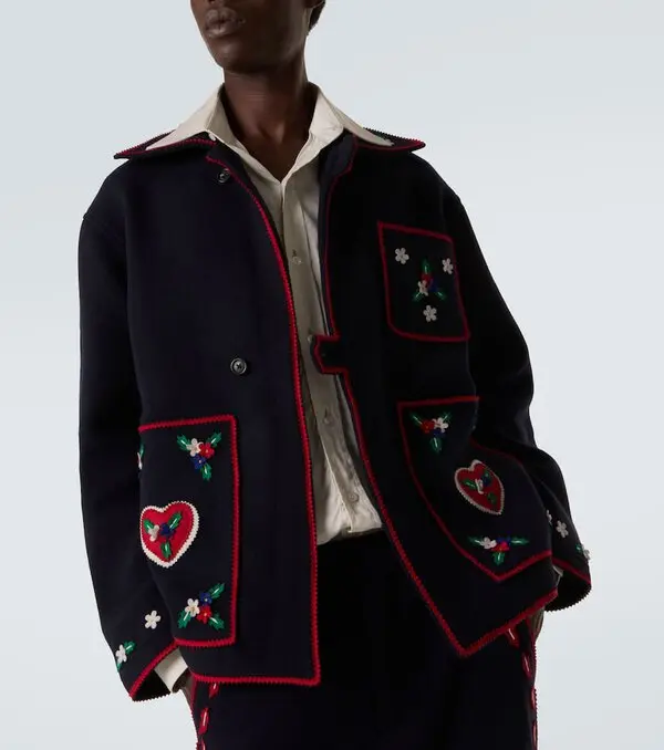 BODE Carroll Embroidered Wool Jacket