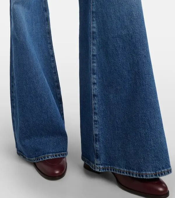 7 For All Mankind Retro Flare Mid-rise Jeans - Blue