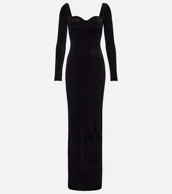 Balenciaga Velvet Gown - Black
