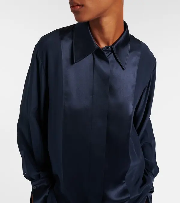 JOSEPH Silk Satin Shirt - Blue