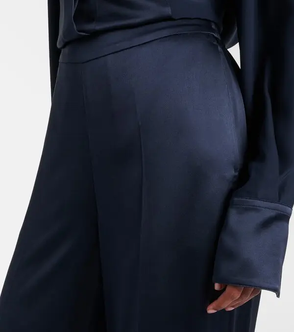 JOSEPH Silk Satin Wide-leg Pants