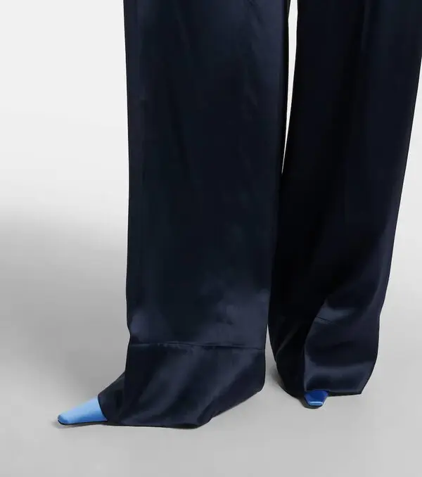 JOSEPH Silk Satin Wide-leg Pants