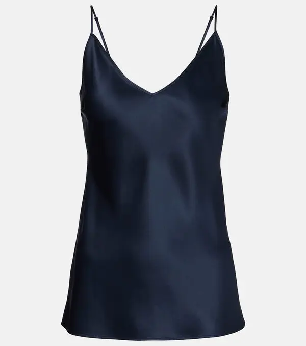 JOSEPH Clea Silk Satin Camisole - Blue