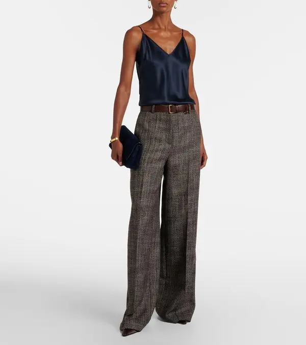 JOSEPH Clea Silk Satin Camisole - Blue