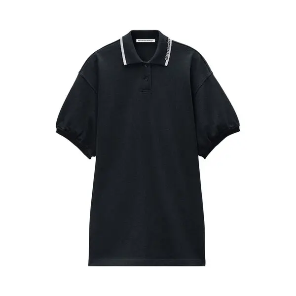 Alexander Wang Relaxed Mini Polo Dress - Black