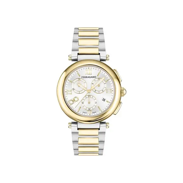 FERRAGAMO Legacy Chronograph Watch - Gold