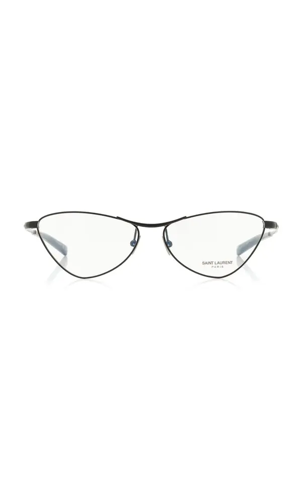 Saint Laurent Cat-eye Metal Glasses - Black