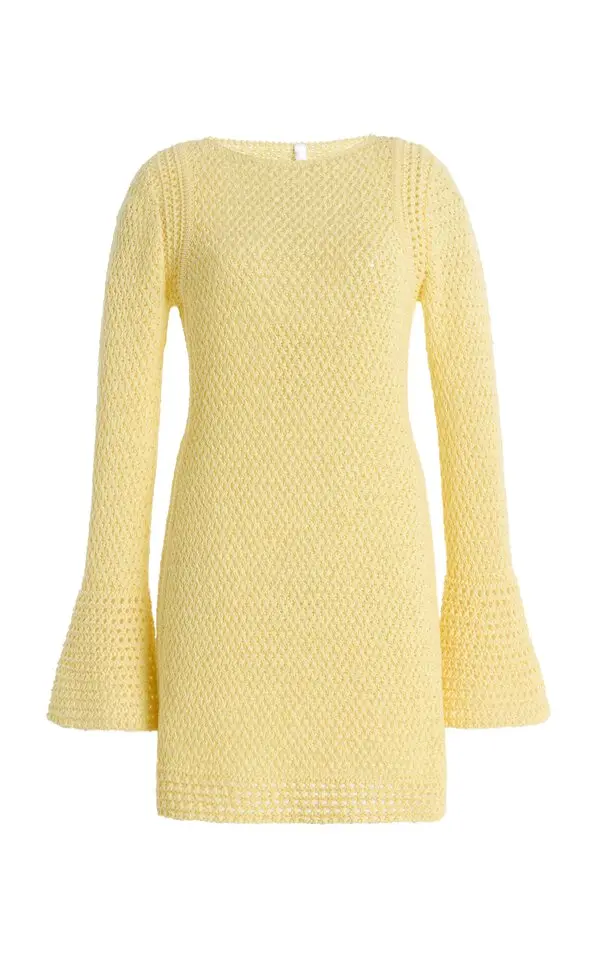 Significant Other Exclusive Oakleigh Crocheted Mini Dress - Yellow