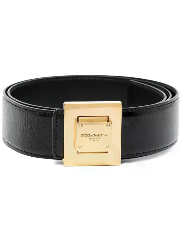 Dolce & Gabbana Square Buckle Belt - Black
