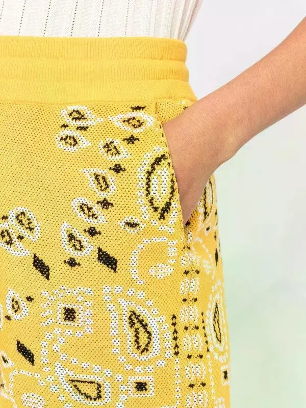 Alanui Bandana-print Shorts - Yellow