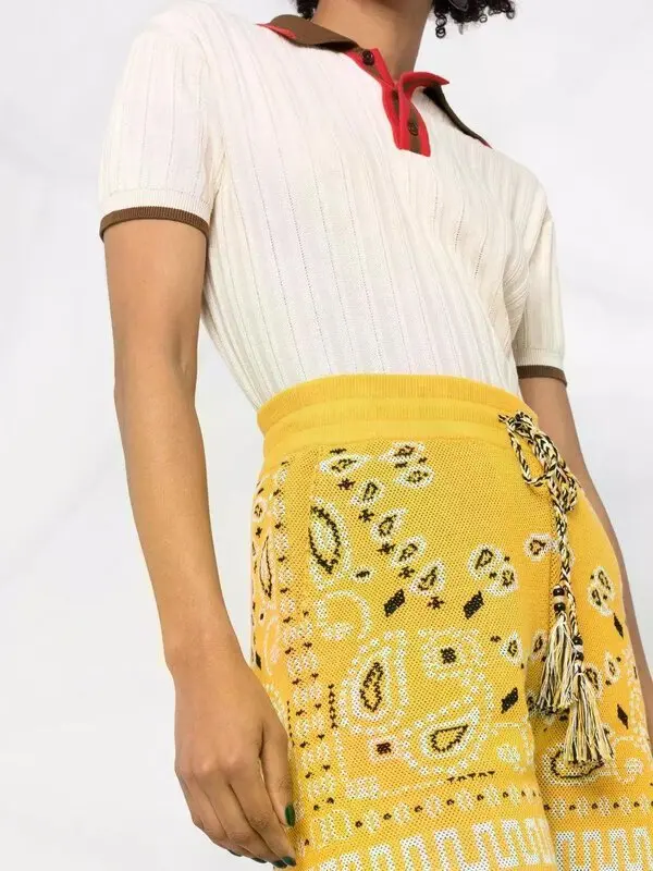 Alanui Bandana-print Shorts - Yellow