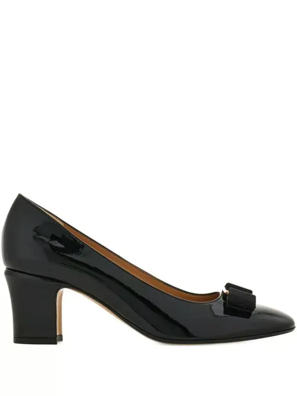 FERRAGAMO Vara Bow-detail Pumps - Black