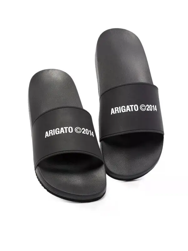 Axel Arigato Logo Print Slides - Black