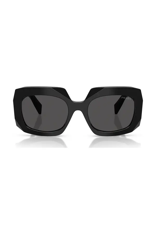 Prada Full Rim Square Frame Sunglasses - Black