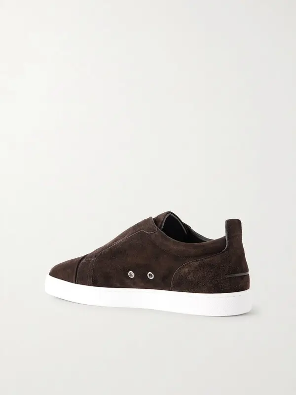 CHRISTIAN LOUBOUTIN St Louis Suede Slip-on Sneakers