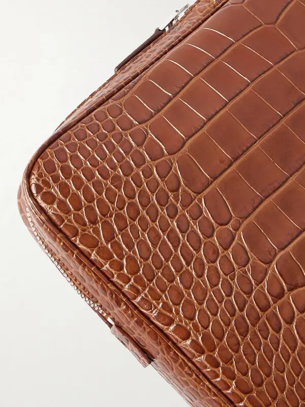 TOM FORD Croc-effect Leather Laptop Pouch