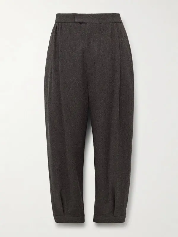 AMOMENTO Tapered Wool Trousers