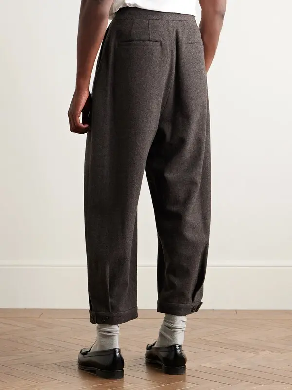 AMOMENTO Tapered Wool Trousers