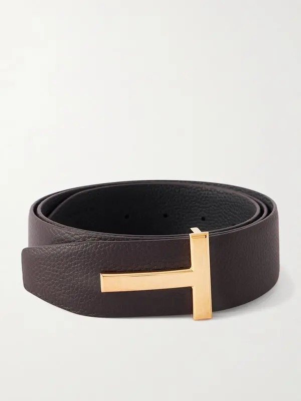 TOM FORD 4cm Full-grain Leather Reversible Belt - Brown
