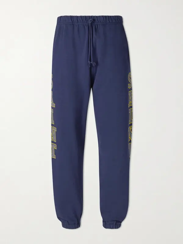 SAINT MXXXXXX Saint College Logo-print Cotton-jersey Sweatpants