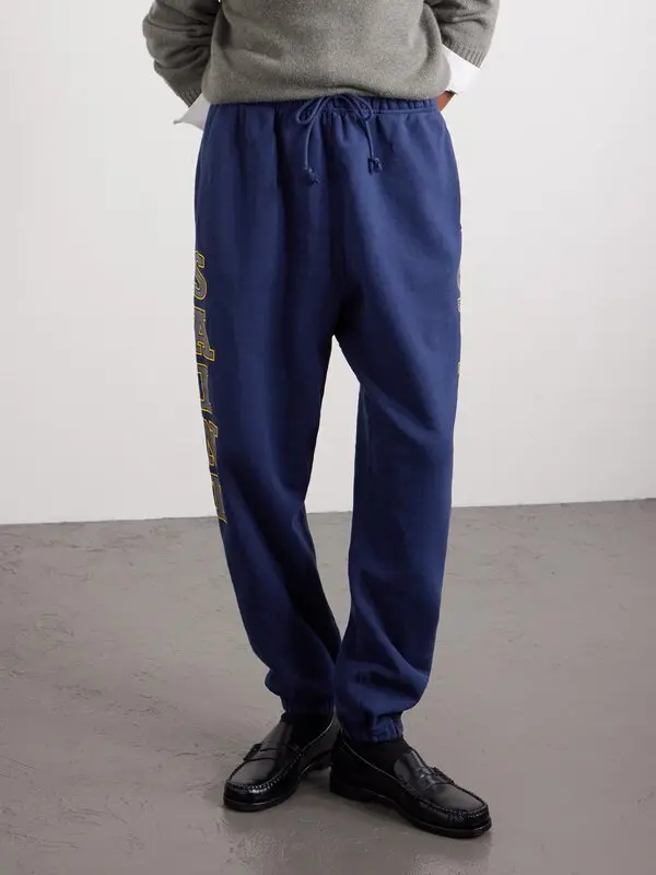 SAINT MXXXXXX Saint College Logo-print Cotton-jersey Sweatpants