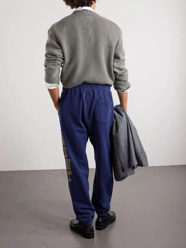 SAINT MXXXXXX Saint College Logo-print Cotton-jersey Sweatpants