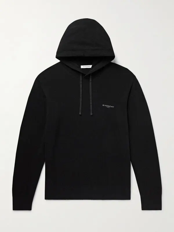 Givenchy Wool And Cashmere-blend Hoodie With Logo