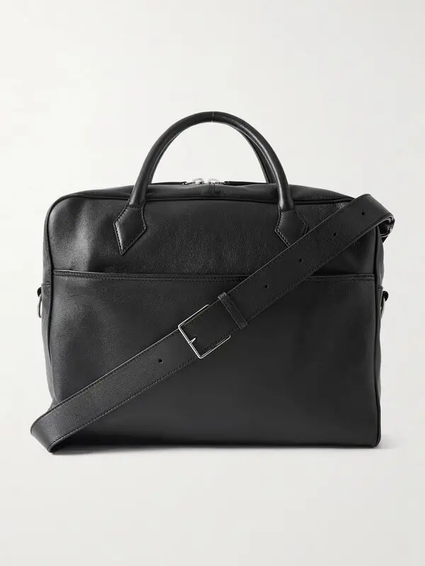 METIER Closer All Day Leather Briefcase - Black