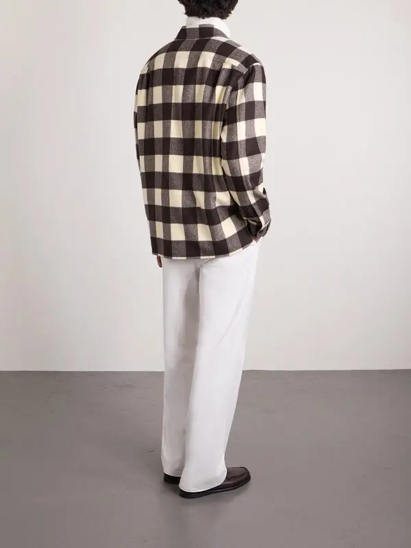 Ralph Lauren Purple Label Gable Checked Wool Shirt