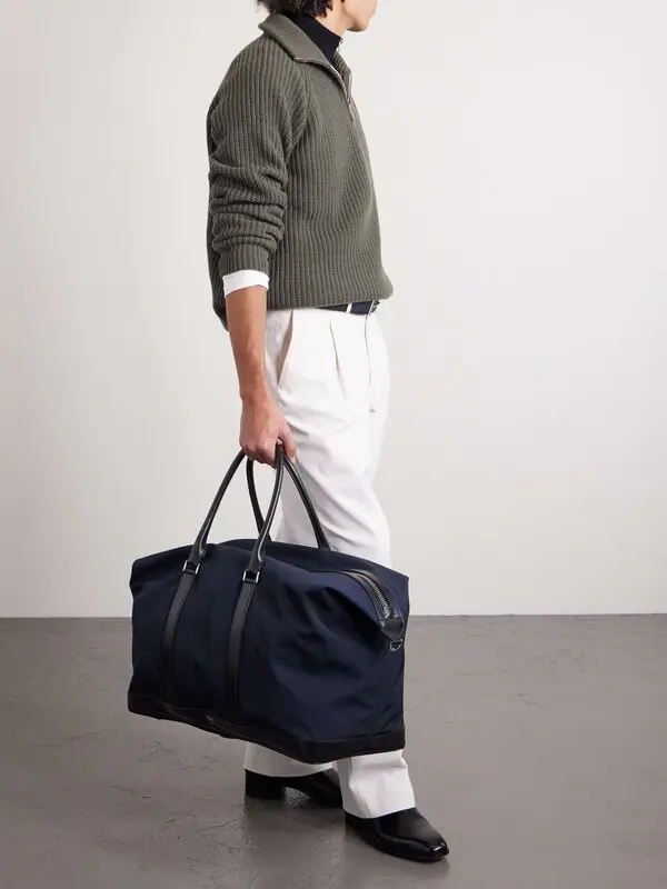 TOM FORD Leather-trimmed Recycled-nylon Weekend Bag