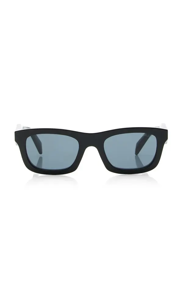 Prada Square Frame Acetate Sunglasses - Black