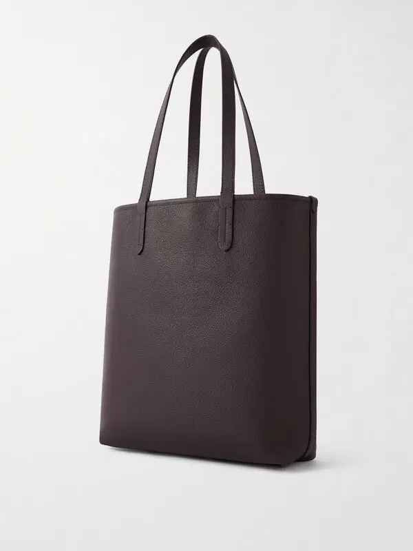 Burberry Reversible Full-grain Leather And Checked Canvas Tote Bag
