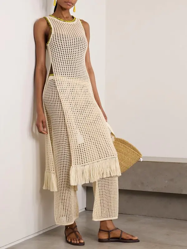 Escvdo Atuq Fringed Wide-leg Pants